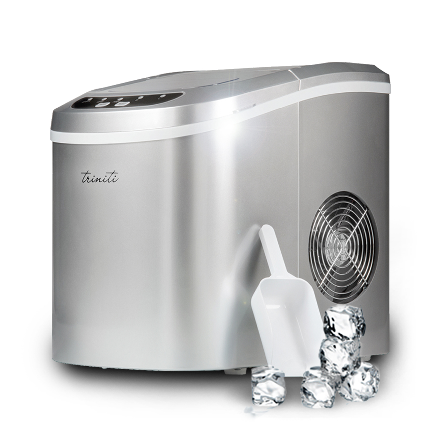 MACCHINA PER CUBETTI DI GHIACCIO FABBRICATORE TRINITI 12KG IN 24H ICE ...